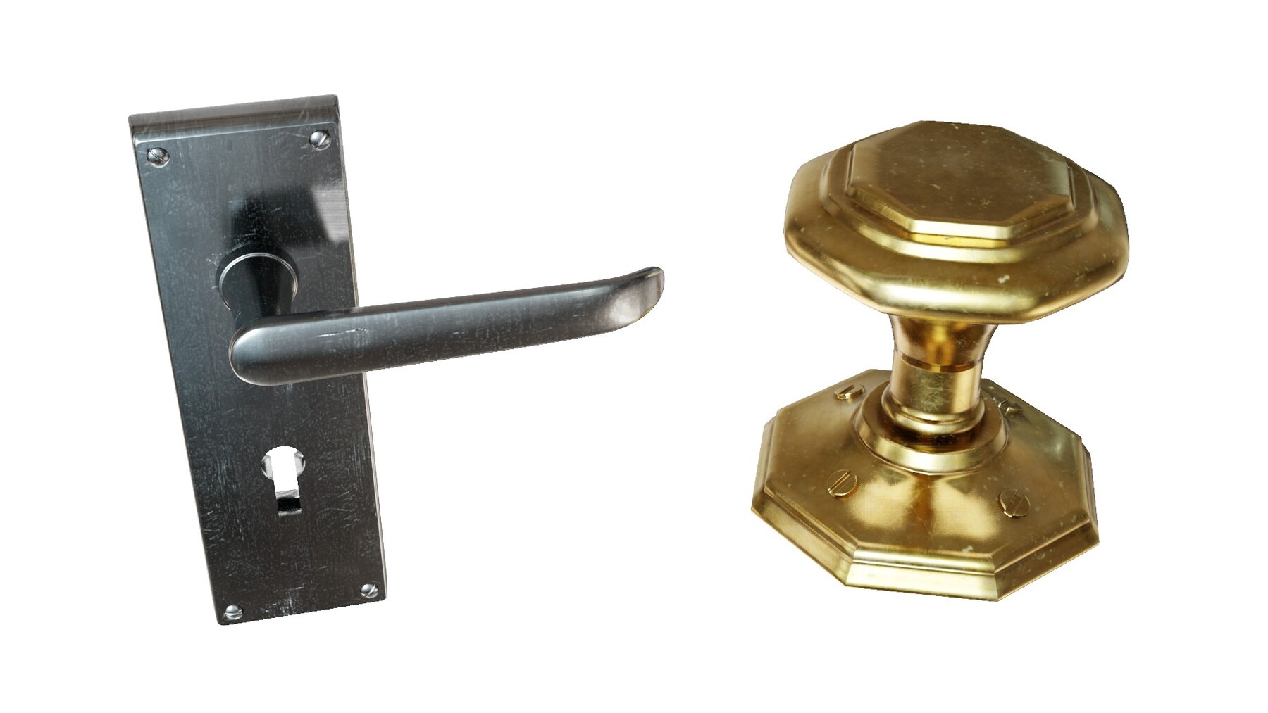 ArtStation - Door Handle 3D Model Set | Game Assets