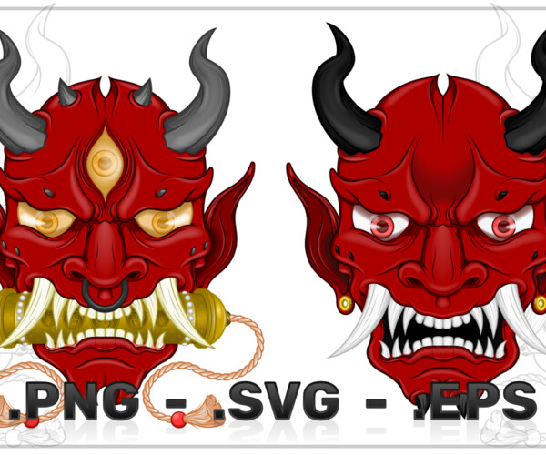 ArtStation - Oni japanese demon vector design | Artworks