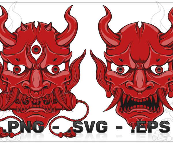 ArtStation - Oni japanese demon vector design | Artworks