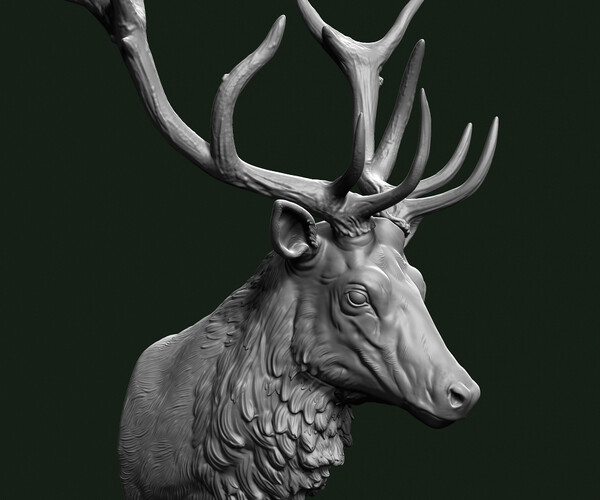 ArtStation - Stag head 3D print model | Resources