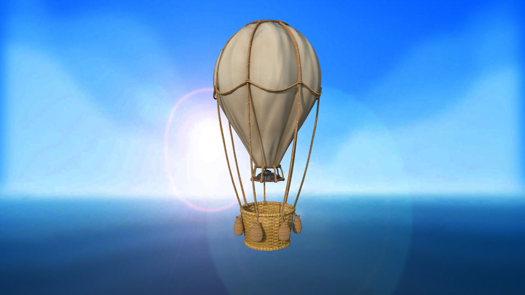 ArtStation - Stylized hot air balloon PBR game ready Low-poly 3D model ...