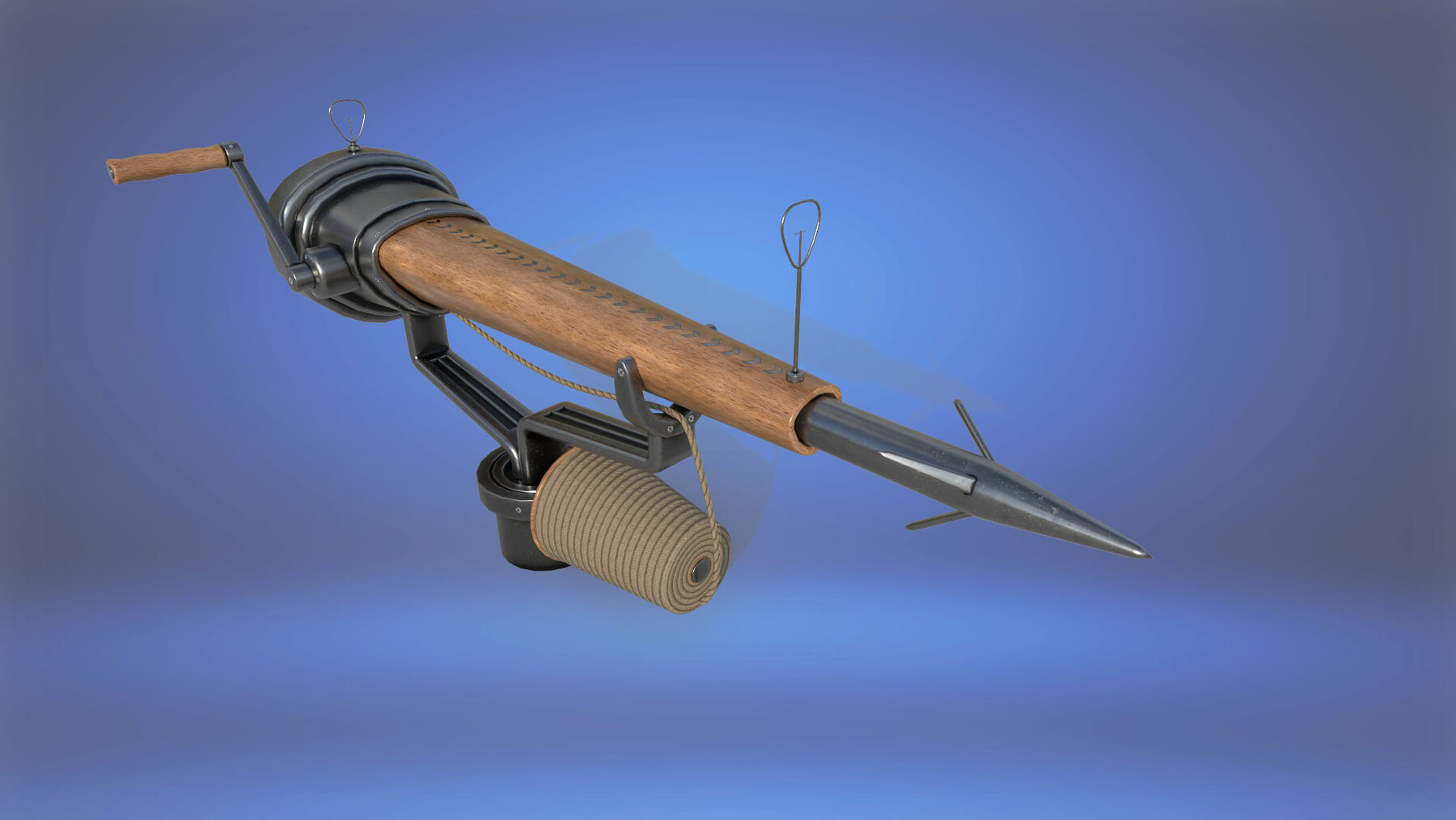 ArtStation - Metal weapon harpoon PBR Low-poly 3D model | Resources