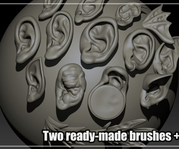 ArtStation - Human and elf ears set | Brushes