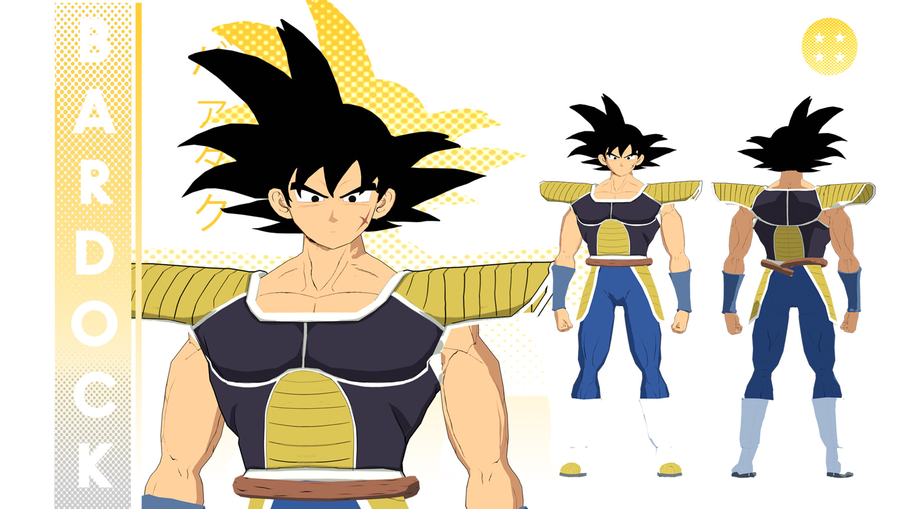 ArtStation - 3D Bardock Rigged | Game Assets