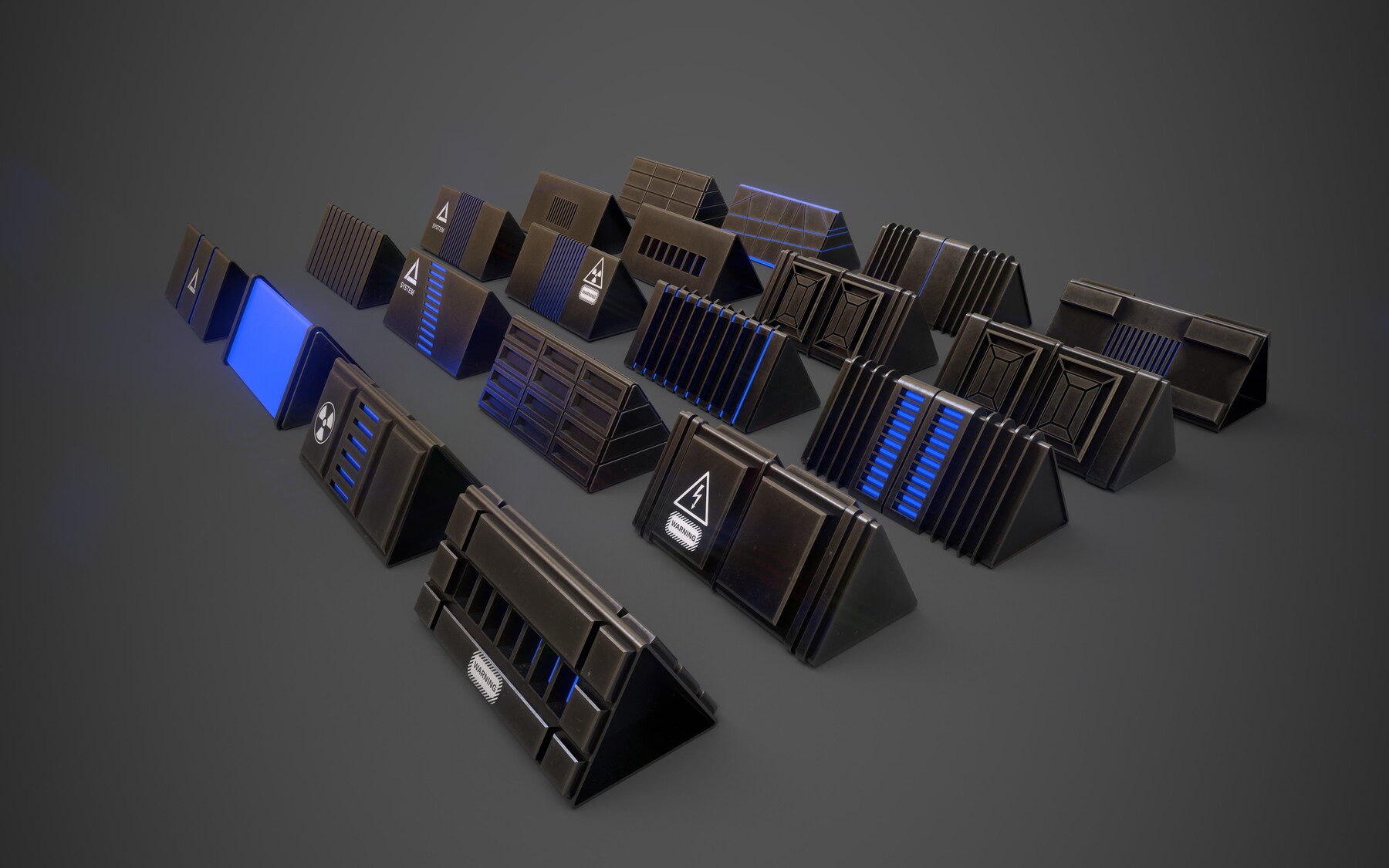 ArtStation - Sci-Fi Triangle Box Metal | Game Assets