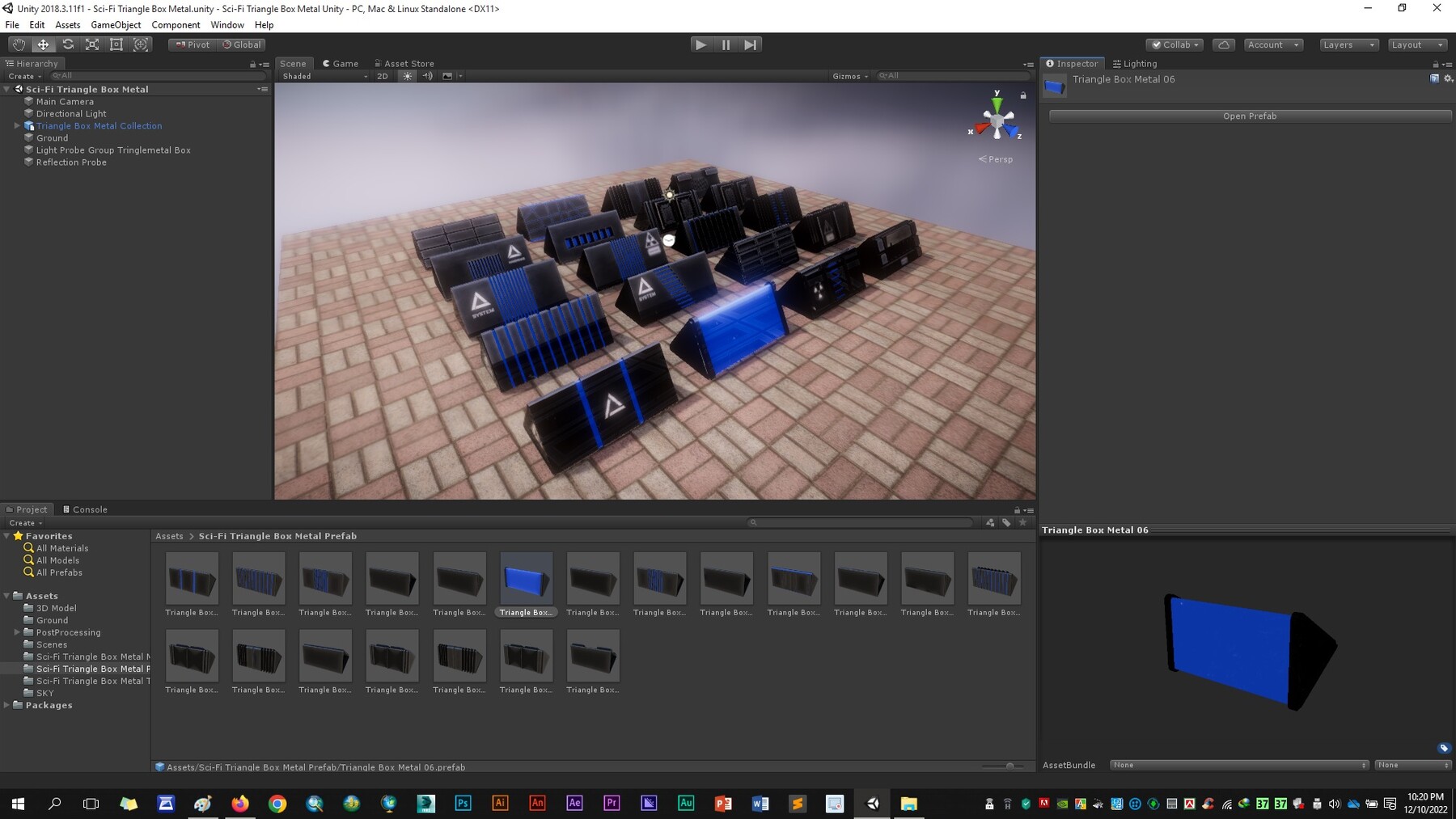 ArtStation - Sci-Fi Triangle Box Metal | Game Assets