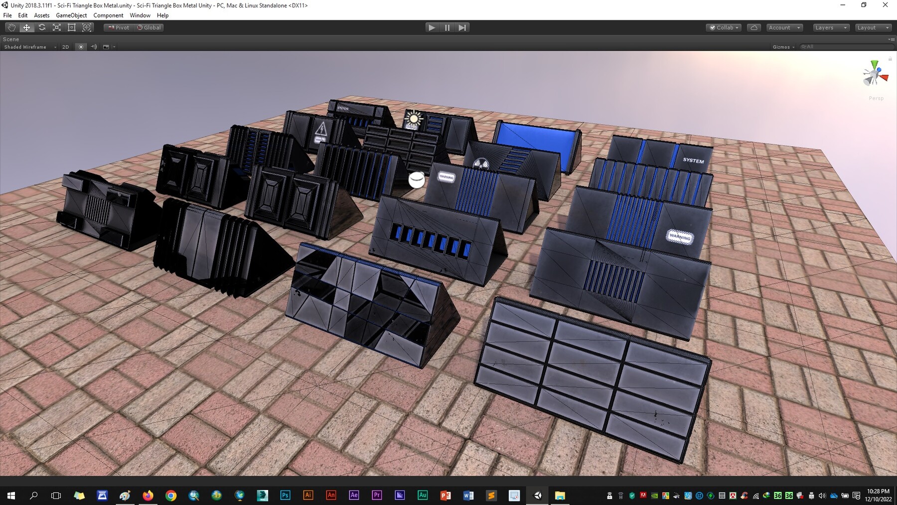 ArtStation - Sci-Fi Triangle Box Metal | Game Assets