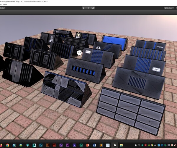ArtStation - Sci-Fi Triangle Box Metal | Game Assets