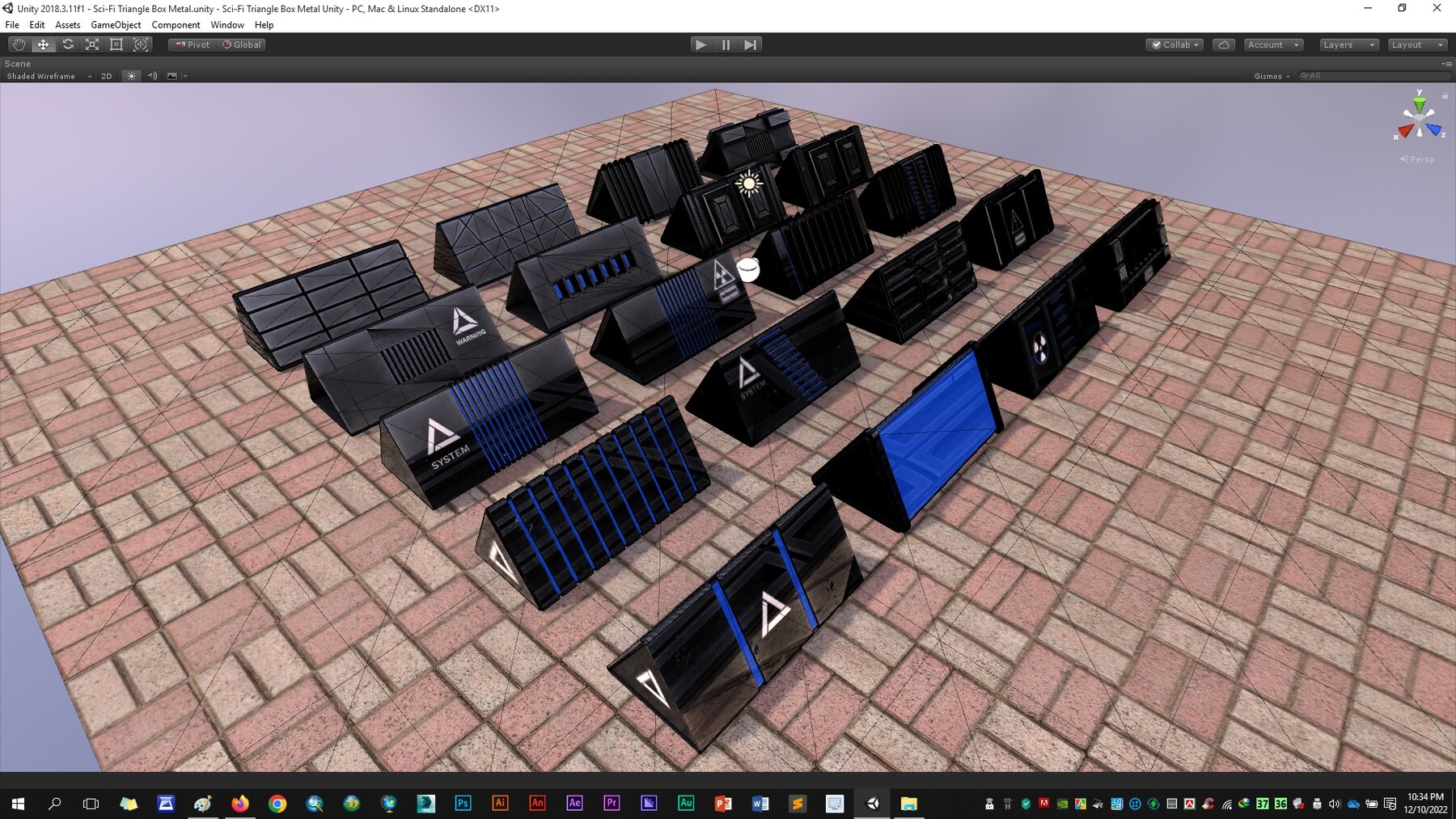 ArtStation - Sci-Fi Triangle Box Metal | Game Assets