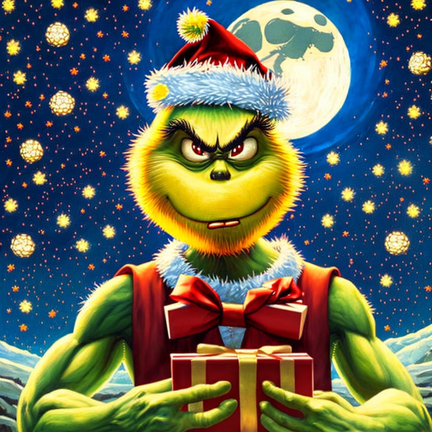 ArtStation - Grinch the Thief, stealing your Christmas present (if you ...