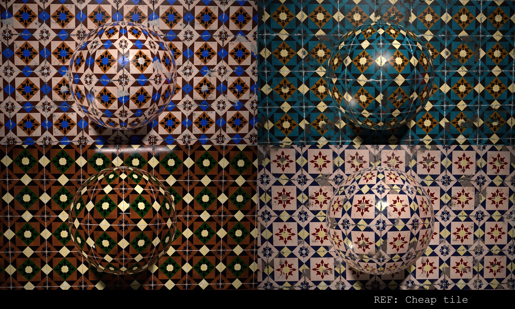 ArtStation - Portuguese Tiles (Lisbon based) 8 tiles pack | Game Assets