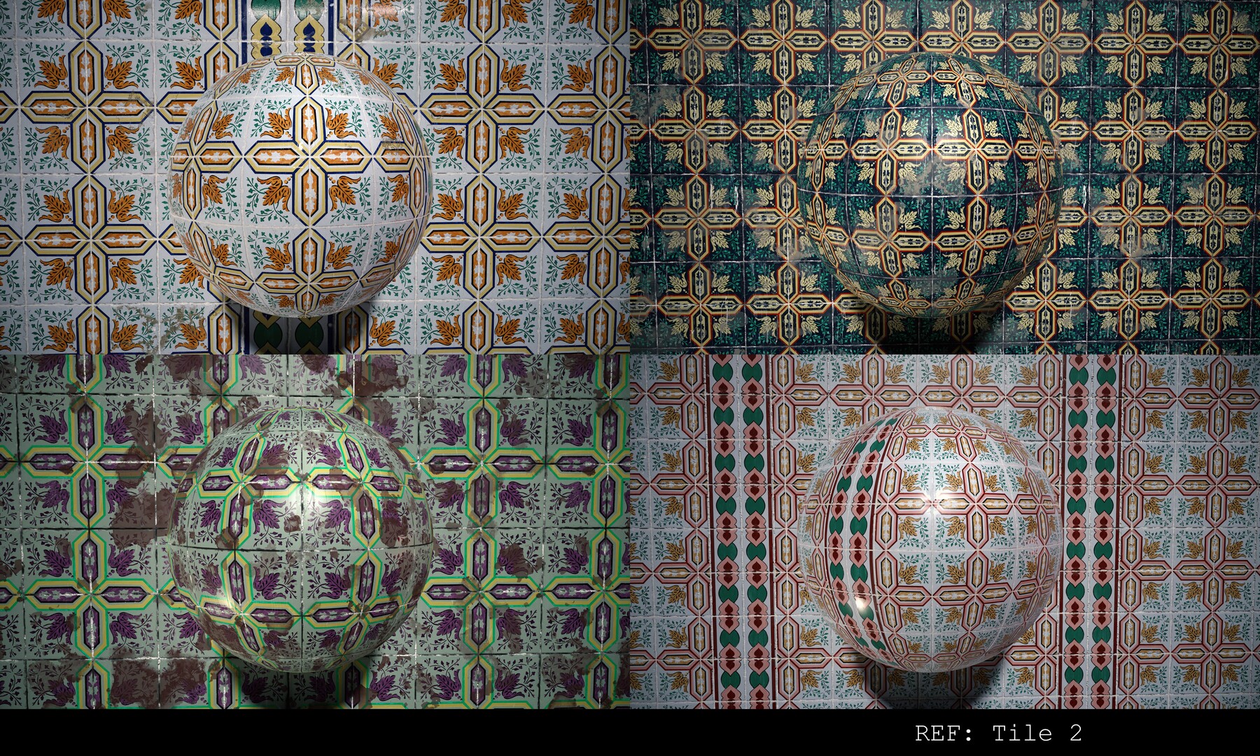 ArtStation - Portuguese Tiles (Lisbon based) 8 tiles pack | Game Assets