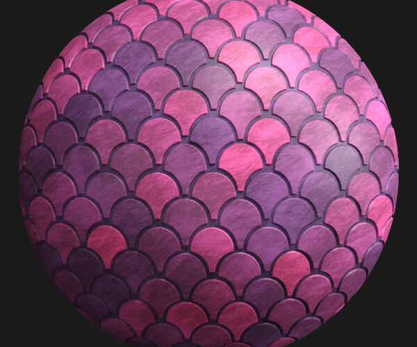 ArtStation - Materials 15- Fish scale tiles PBR, Seamless, Sbsar ...
