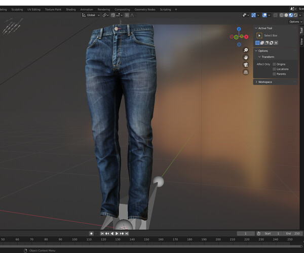 ArtStation - Realistic Bleu Jeans for Men Rigged Low-poly 3D model ...