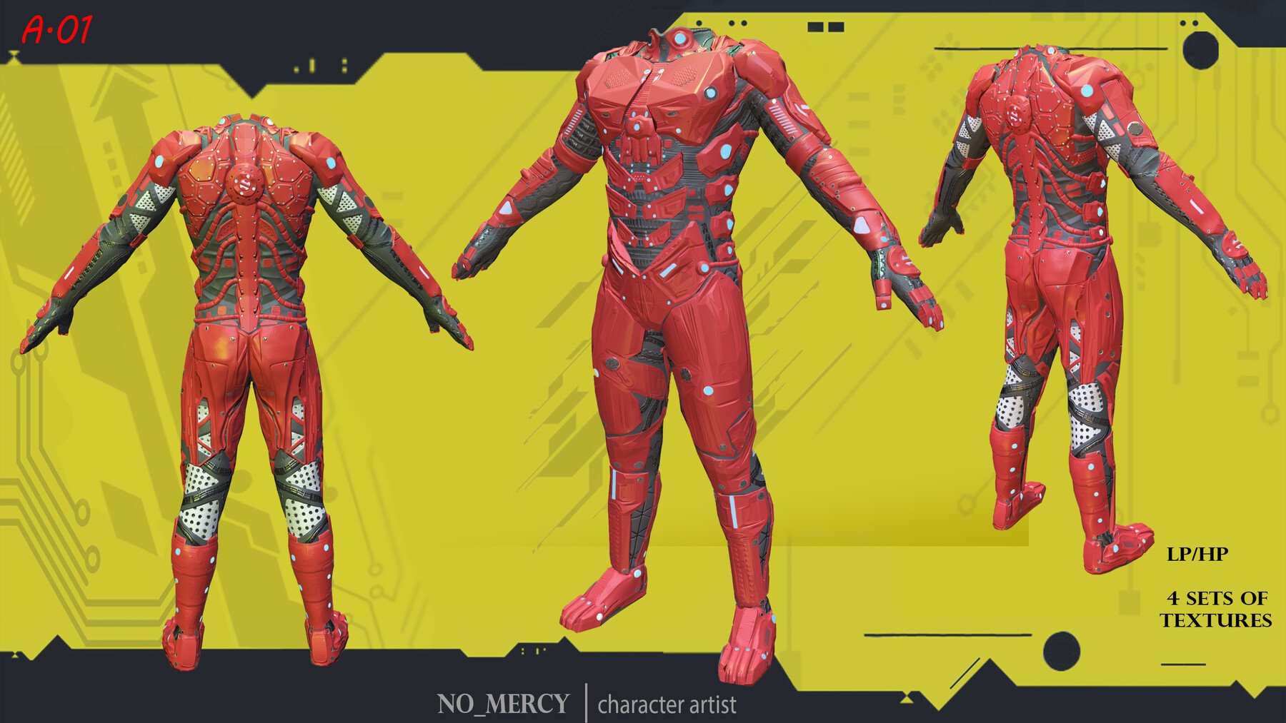 ArtStation - SCI FI CYBERPUNK MALE SUIT | Game Assets
