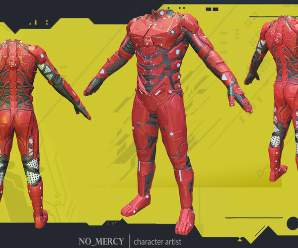 ArtStation - SCI FI CYBERPUNK MALE SUIT | Game Assets