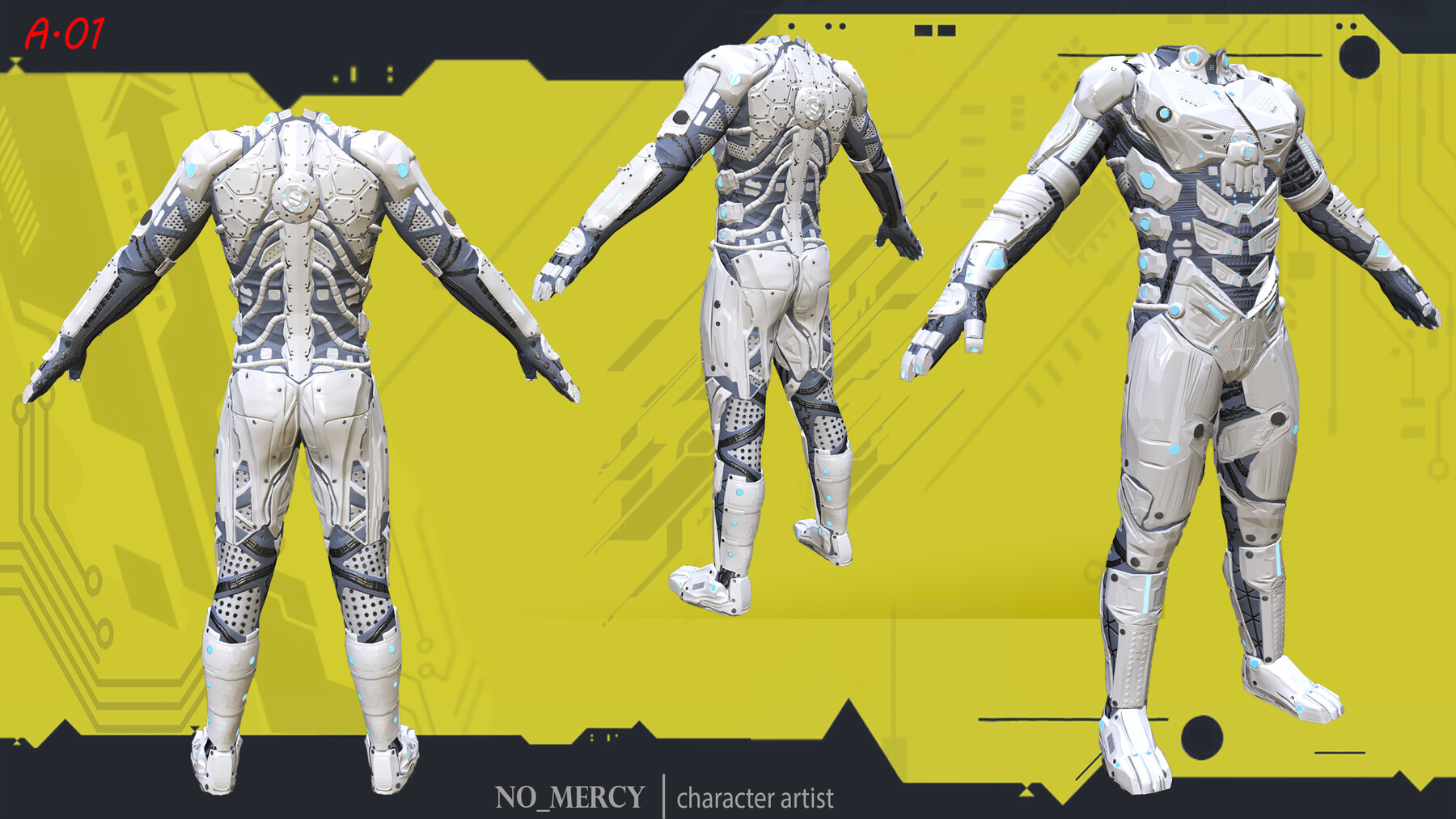 ArtStation - SCI FI CYBERPUNK MALE SUIT | Game Assets