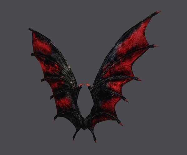 ArtStation - Dark Demon Wings Evil game ready or print | Game Assets