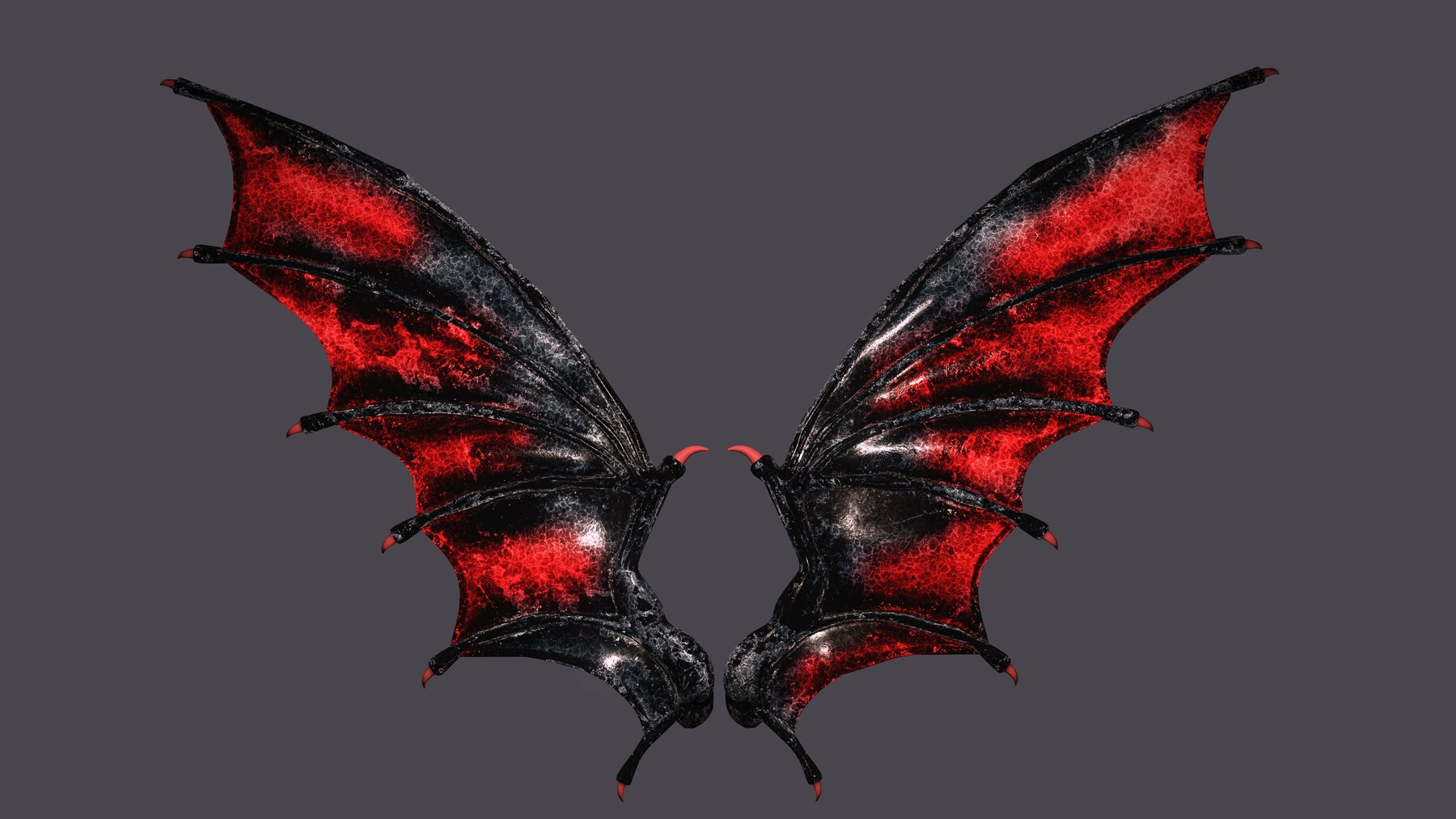 ArtStation - Dark Demon Wings Evil game ready or print | Game Assets