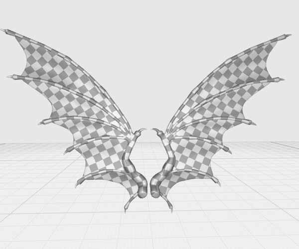 ArtStation - Dark Demon Wings Evil game ready or print | Game Assets