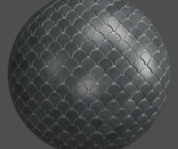 ArtStation - Materials 16- Fish scale tiles PBR, Seamless, Sbsar ...