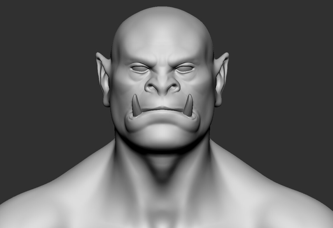 ArtStation - BASEMESH ORC HEAD MALE | Resources