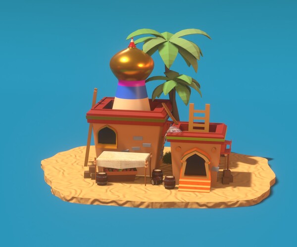 ArtStation - Arabian Low Poly 3D model blender | Resources