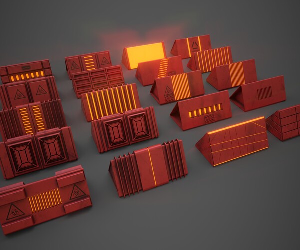 ArtStation - Sci-Fi Triangle Box Plastic | Game Assets