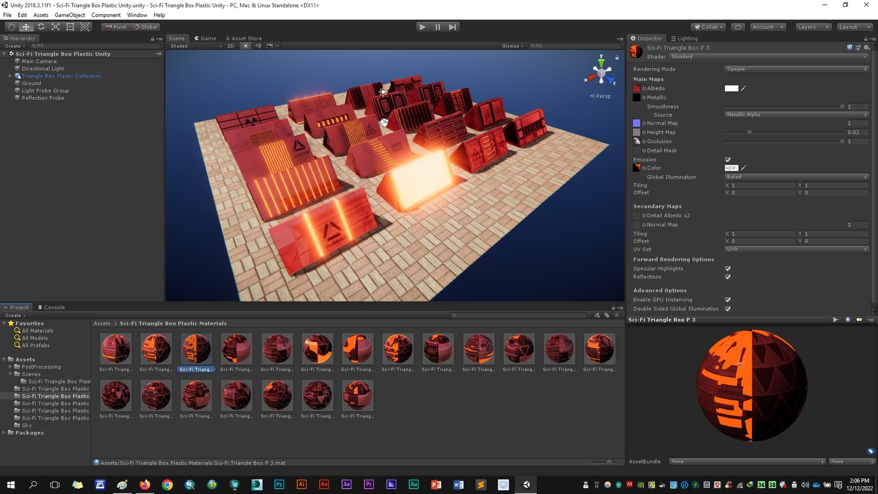 ArtStation - Sci-Fi Triangle Box Plastic | Game Assets