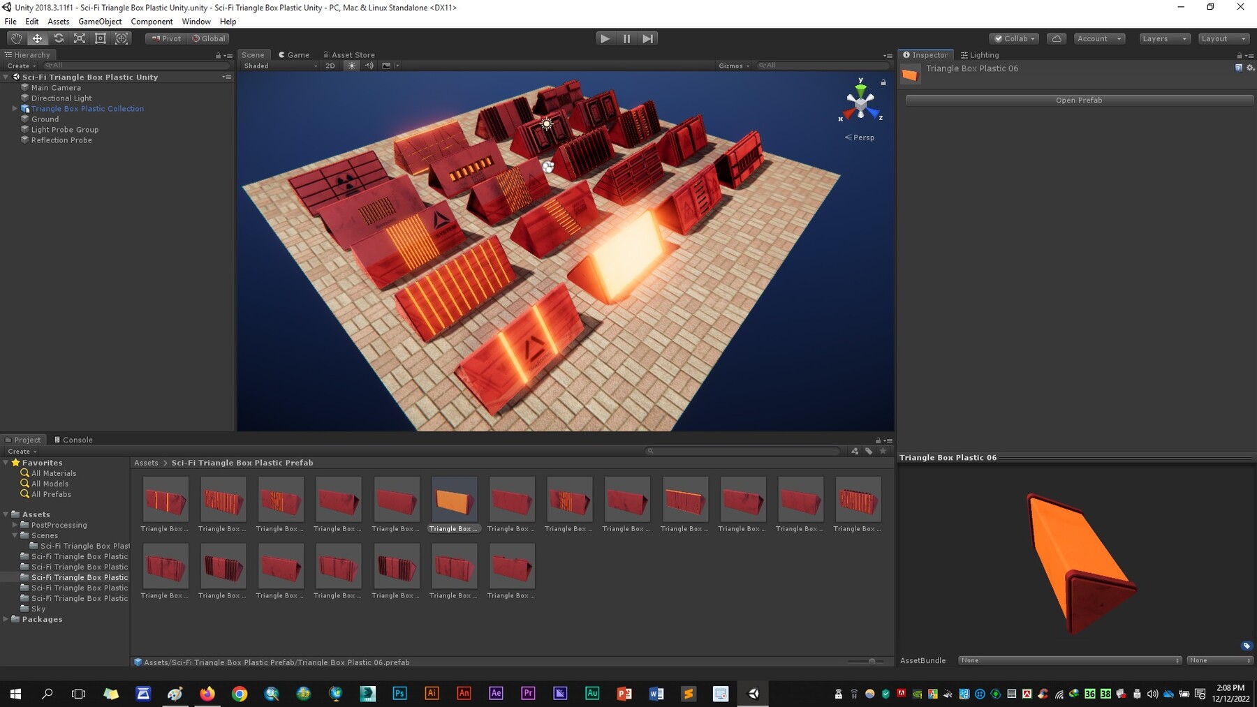 ArtStation - Sci-Fi Triangle Box Plastic | Game Assets
