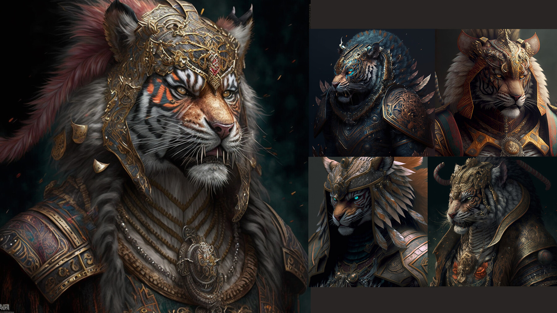 ArtStation - 200 Tiger Warrior Reference Pack Vol.01 | Artworks