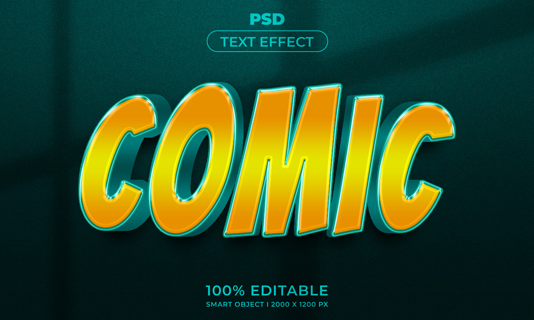 ArtStation - 3D Comic PSD fully editable text effect. Layer style PSD ...