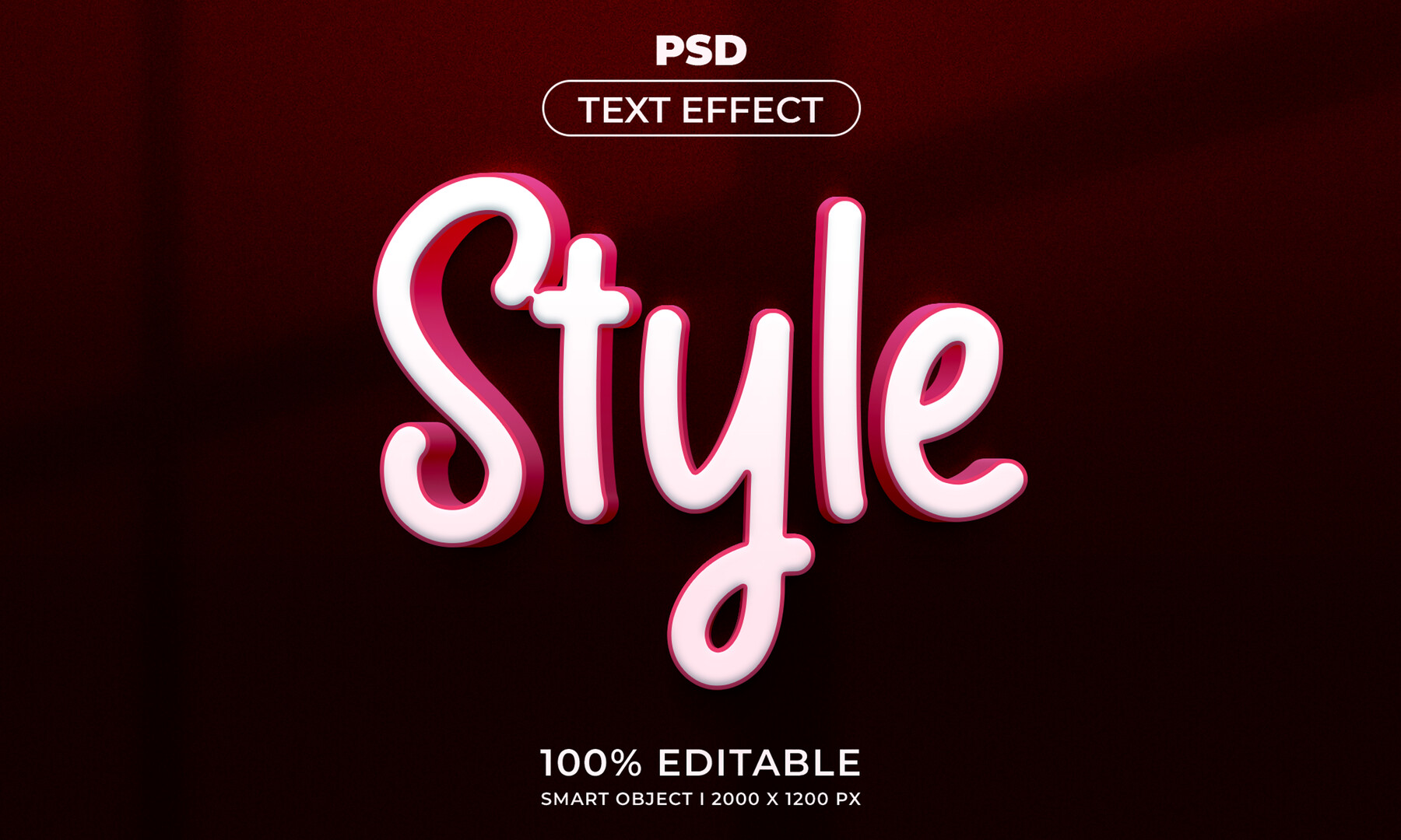 ArtStation - 3D Style PSD fully editable text effect. Layer style PSD ...