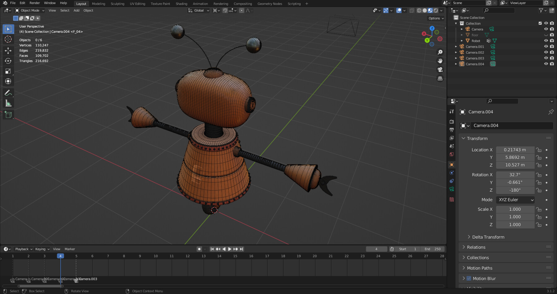 ArtStation - Cartoon Robot Rigged in Blender | Game Assets