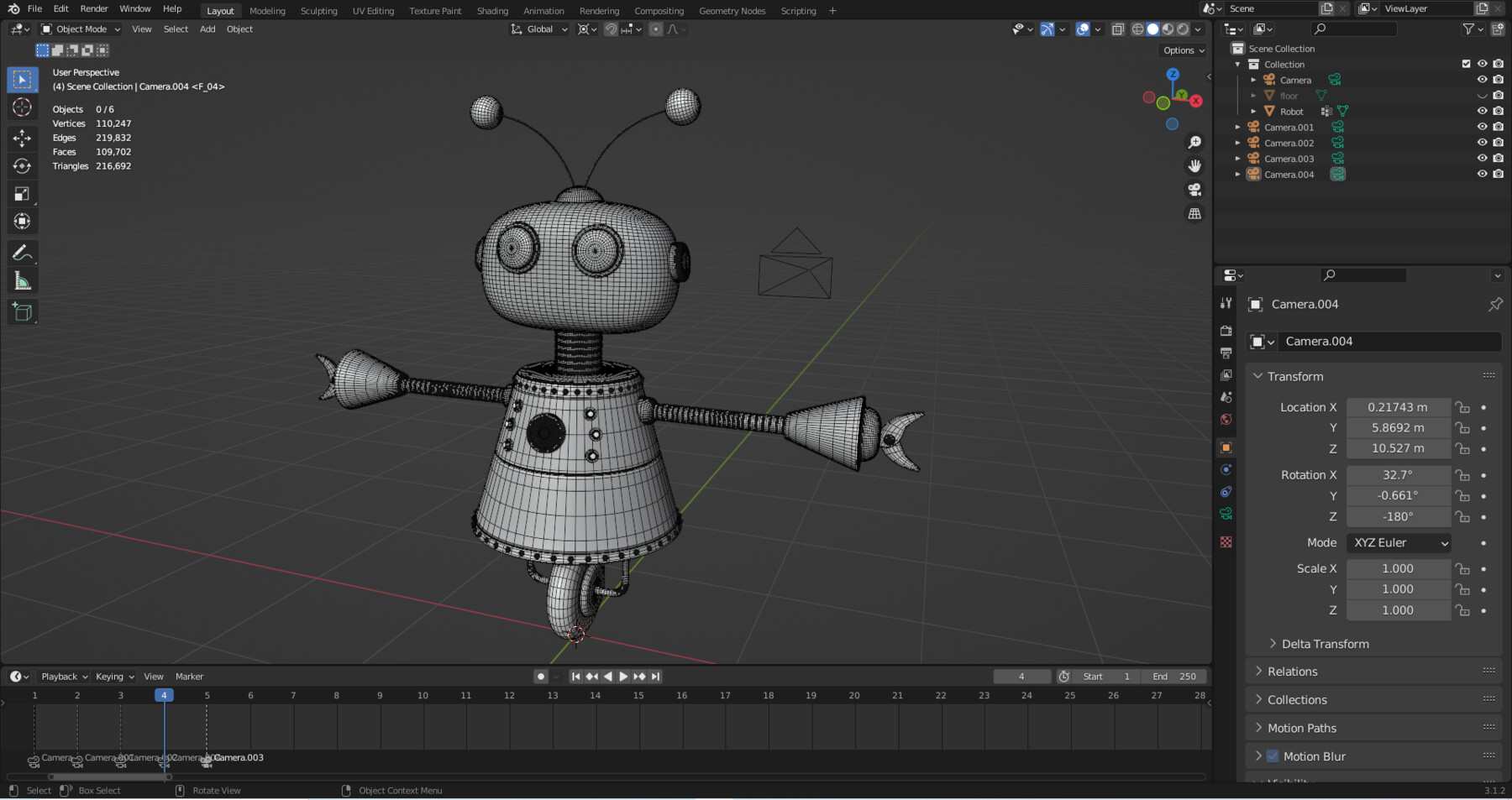 ArtStation - Cartoon Robot Rigged in Blender | Game Assets