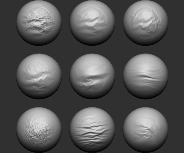 ArtStation - 50 Wrinkles Alphas + 1 VDM Brush for Zbrush v2 | Brushes