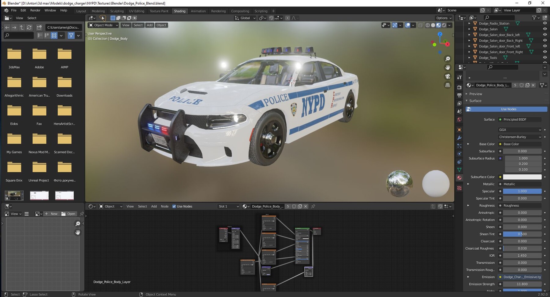 ArtStation - Dodge Charger New York Police Department NYPD | Game Assets