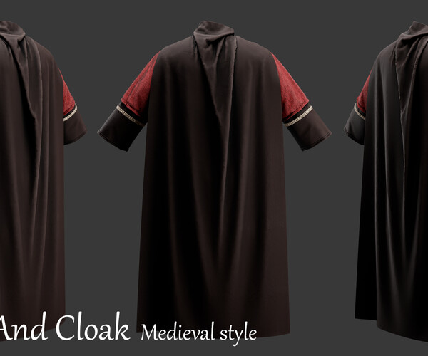 ArtStation - Tunic and Cloak. Marvelous designer and Clo3D. Zprj/OBJ ...