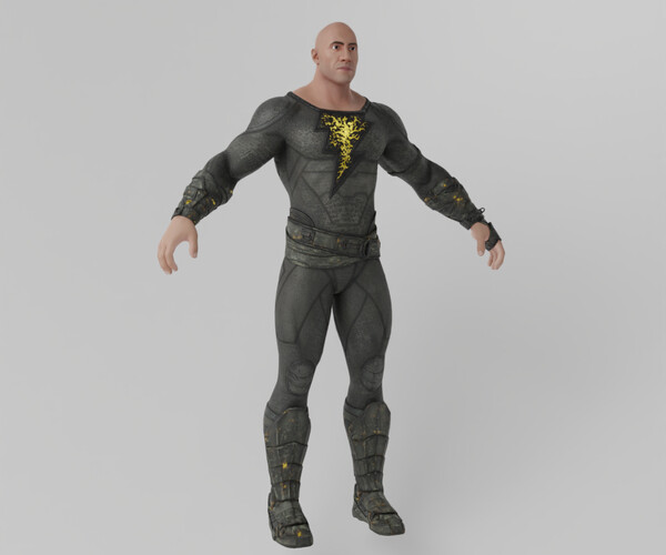 ArtStation - Black Adam Lowpoly Rigged | Resources