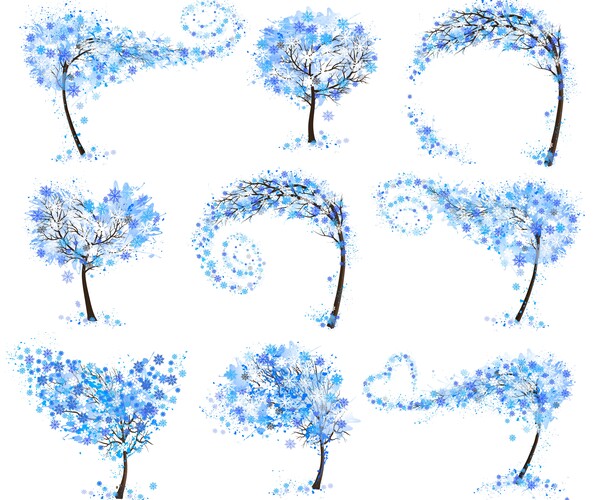 ArtStation - Hello a white Winter. Set of Winter Inspired Trees with ...