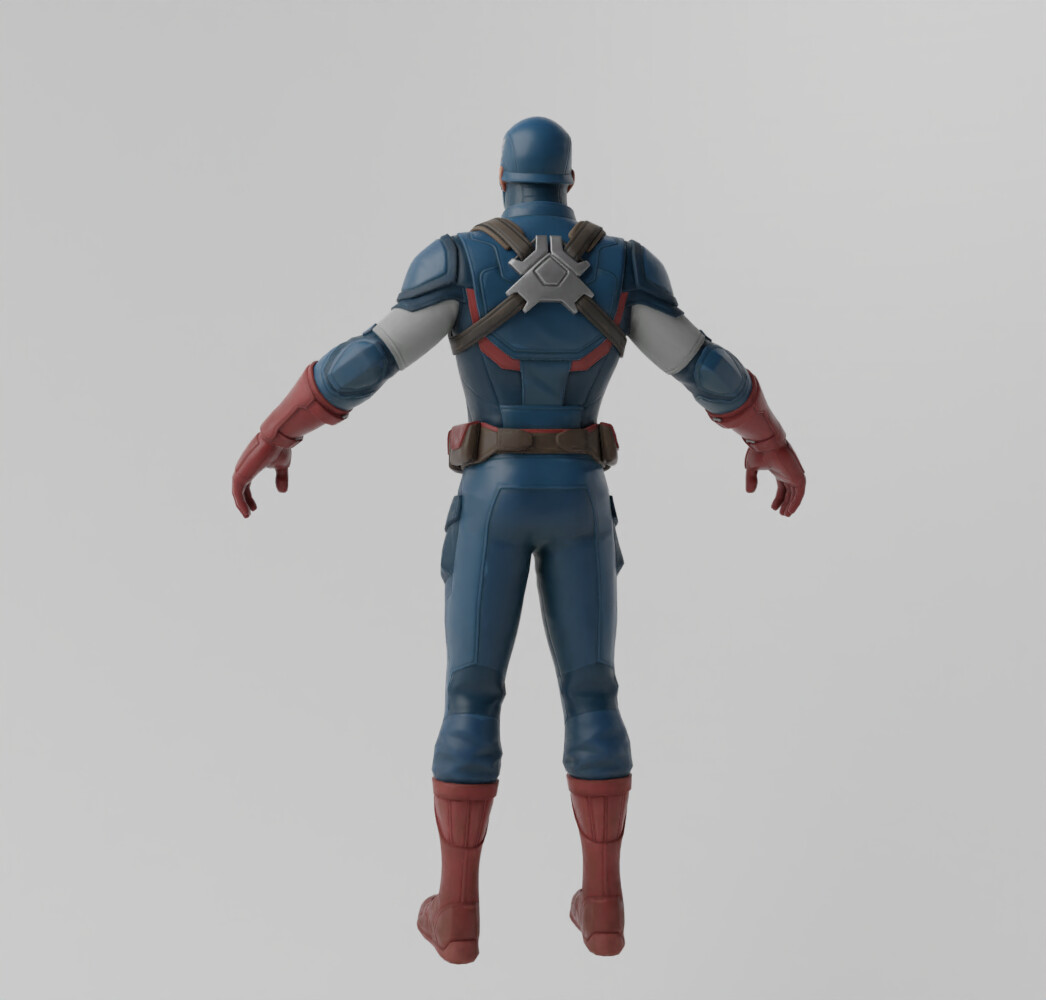 ArtStation - Captain America Lowpoly Rigged | Resources