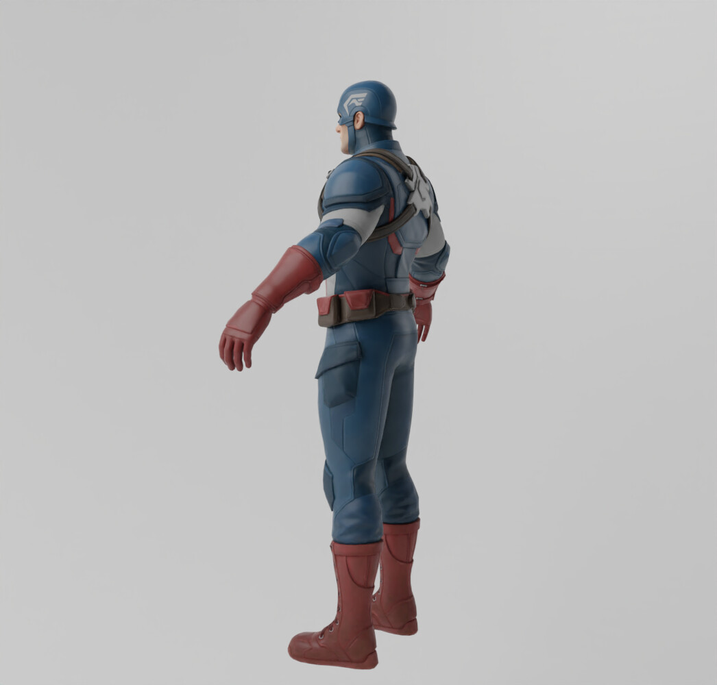ArtStation - Captain America Lowpoly Rigged | Resources