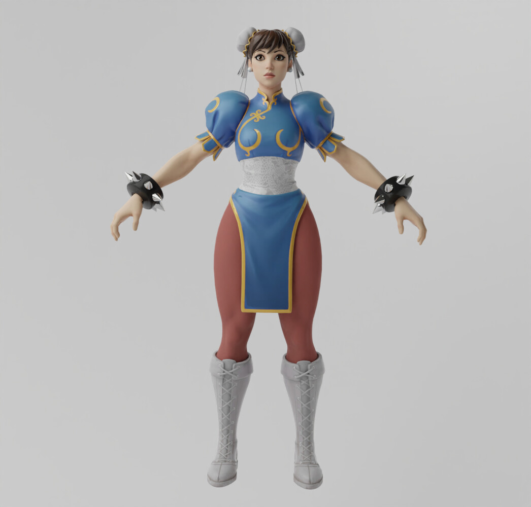 ArtStation - Chun Li Lowpoly Rigged | Resources