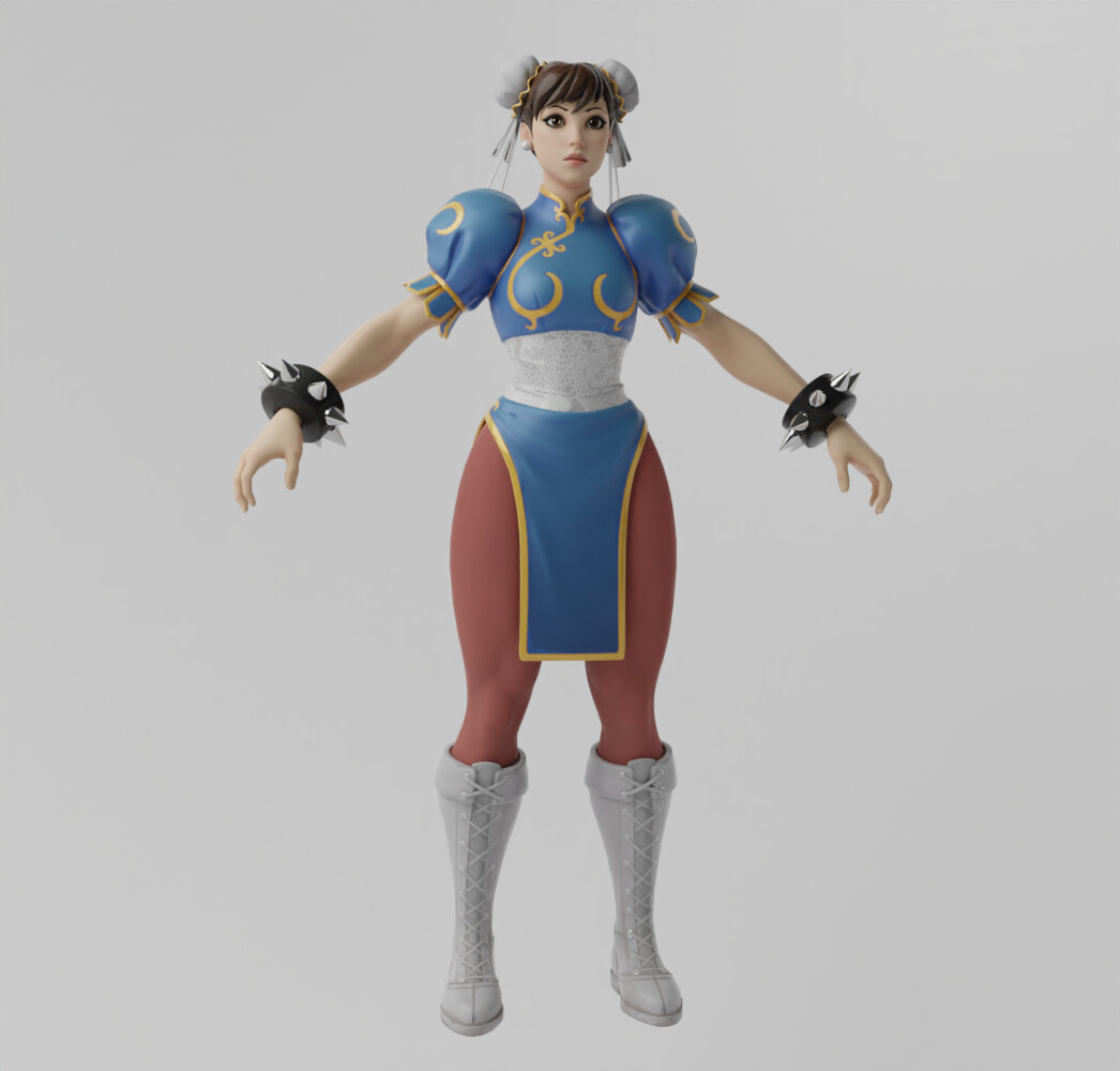 ArtStation - Chun Li Lowpoly Rigged | Resources