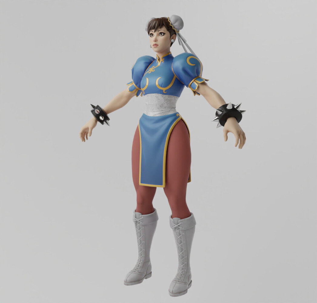 ArtStation - Chun Li Lowpoly Rigged | Resources