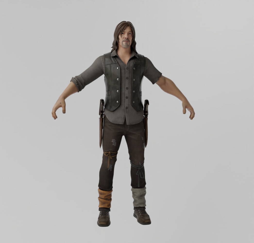 ArtStation - Daryl Dixon Lowpoly Rigged | Resources