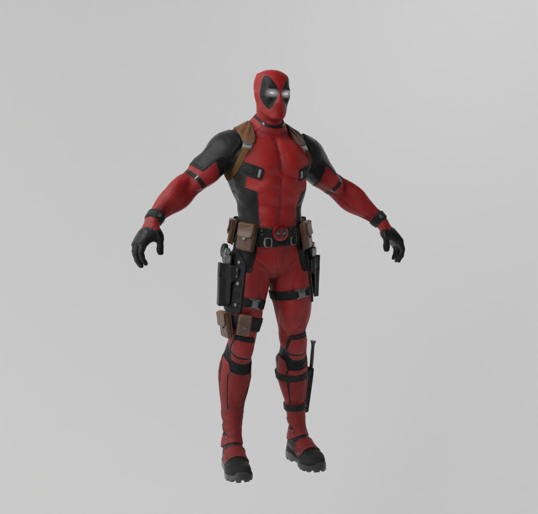ArtStation - Deadpool Lowpoly Rigged | Resources