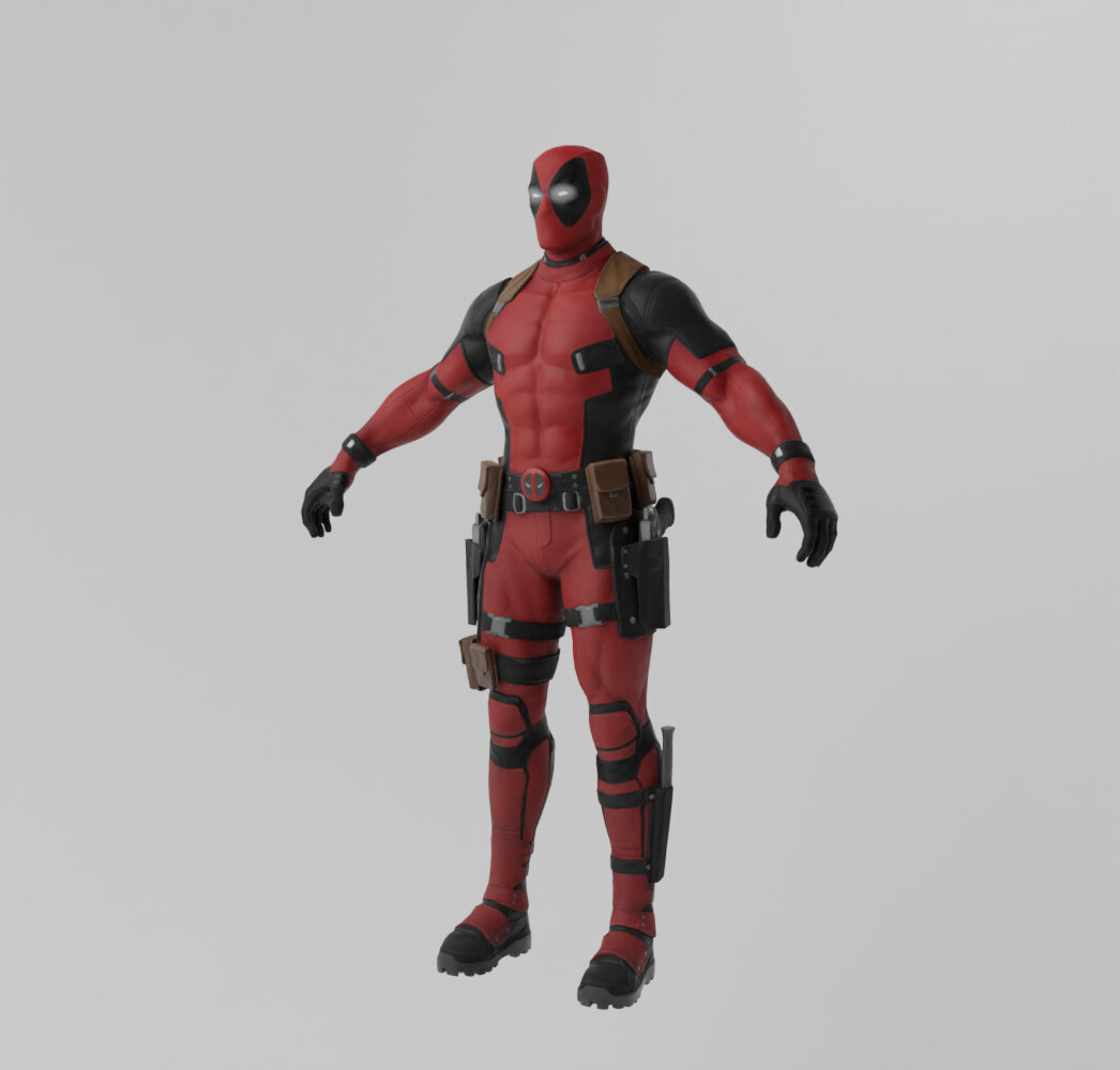ArtStation - Deadpool Lowpoly Rigged | Resources