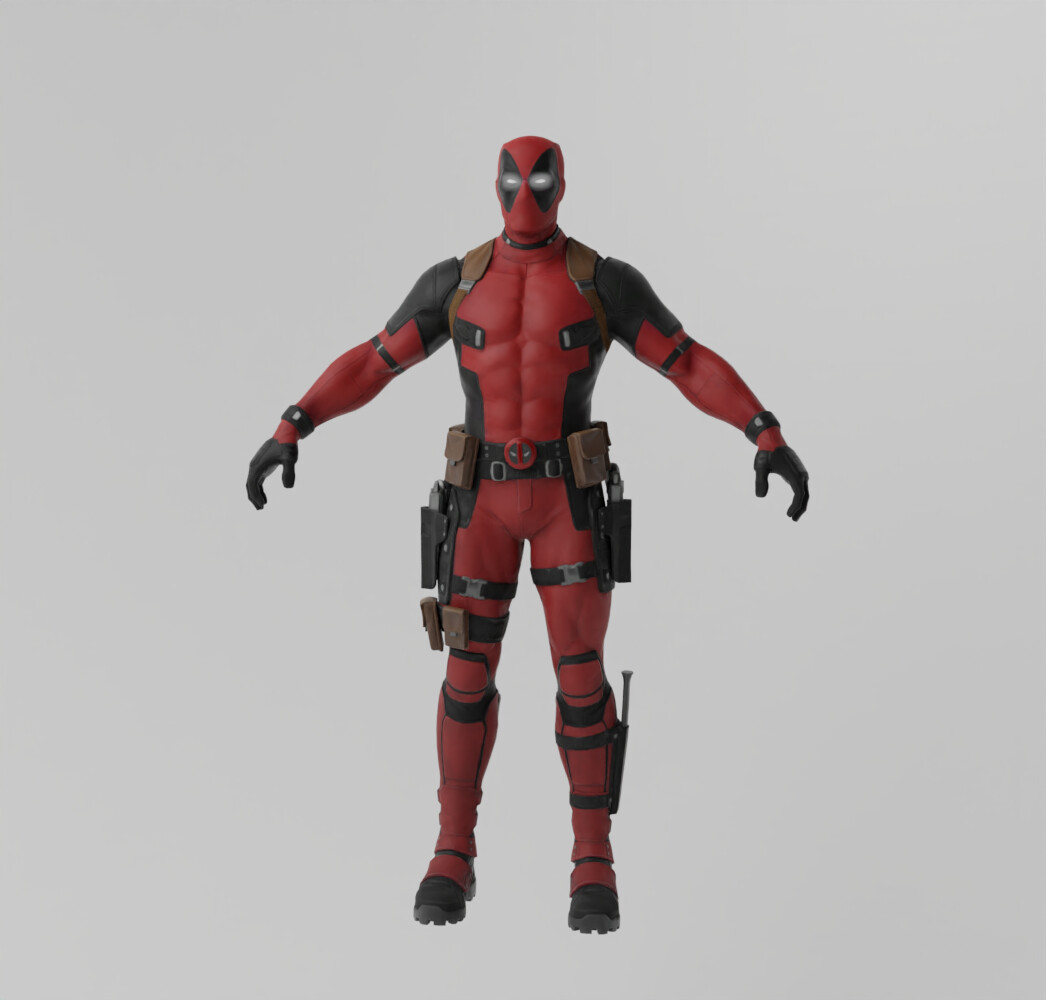 ArtStation - Deadpool Lowpoly Rigged | Resources
