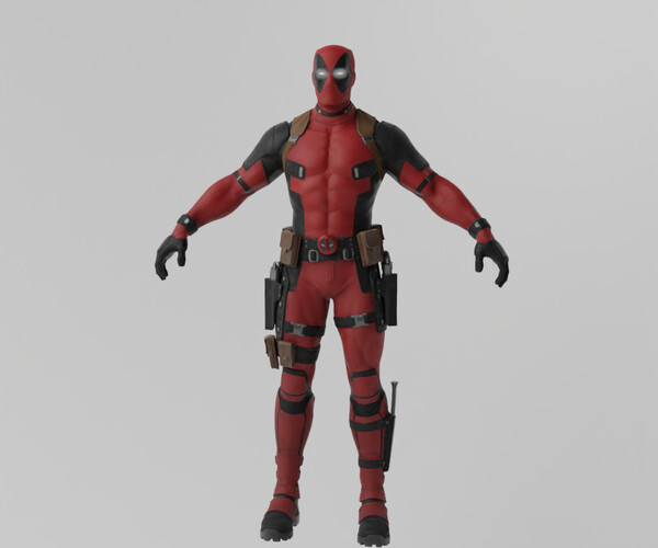 ArtStation - Deadpool Lowpoly Rigged | Resources